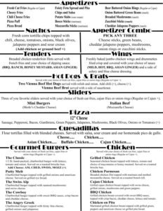 Menu - Peanuts Bar & Grill